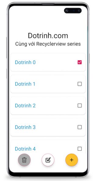 Lập trình với Recyclerview trong Android - Bài 3 | dotrinh.com - Website chuyên về phần mềm và ...